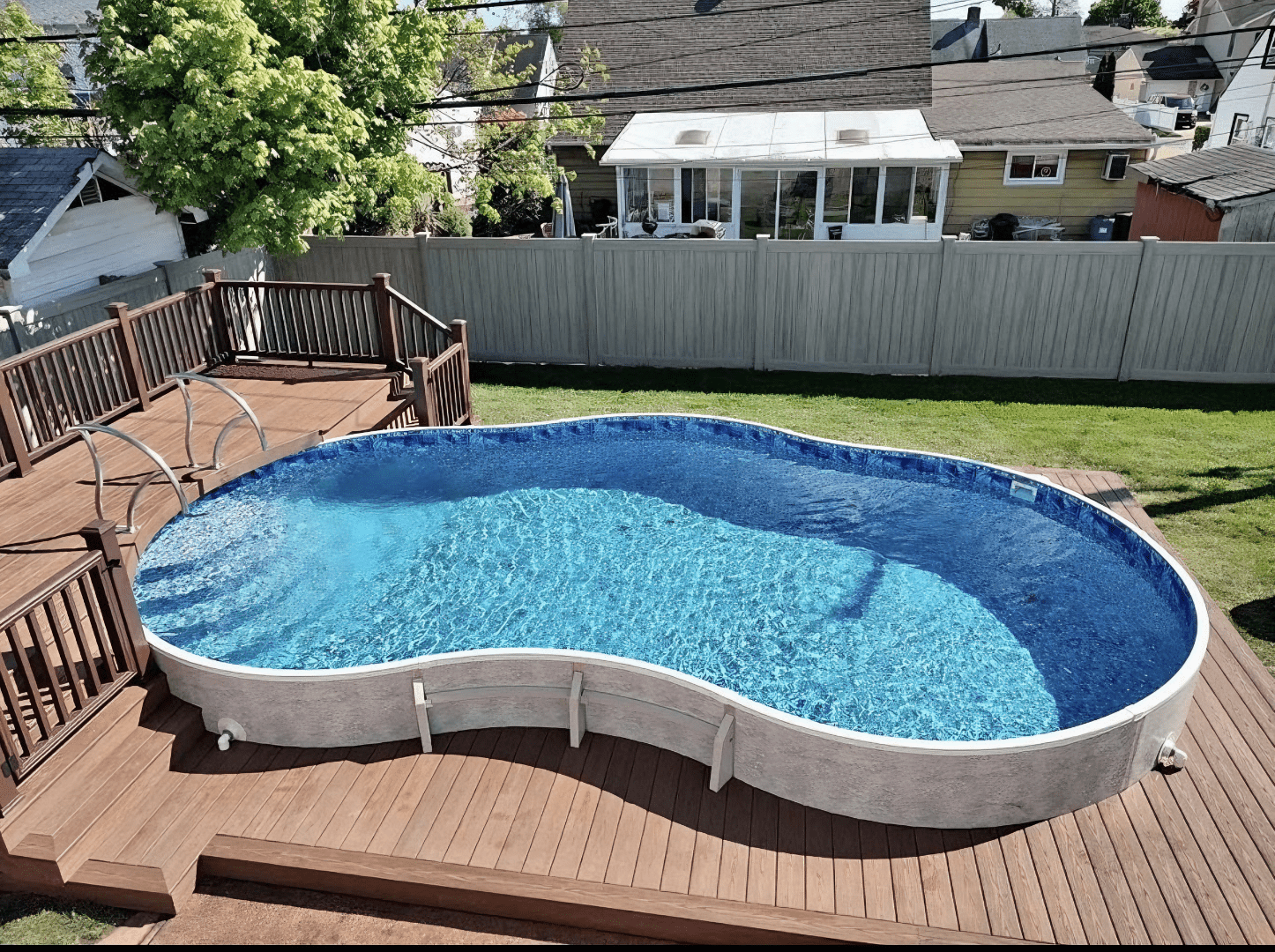 Semi-Inground Swimming Pool | Fiesta Pools and Spas