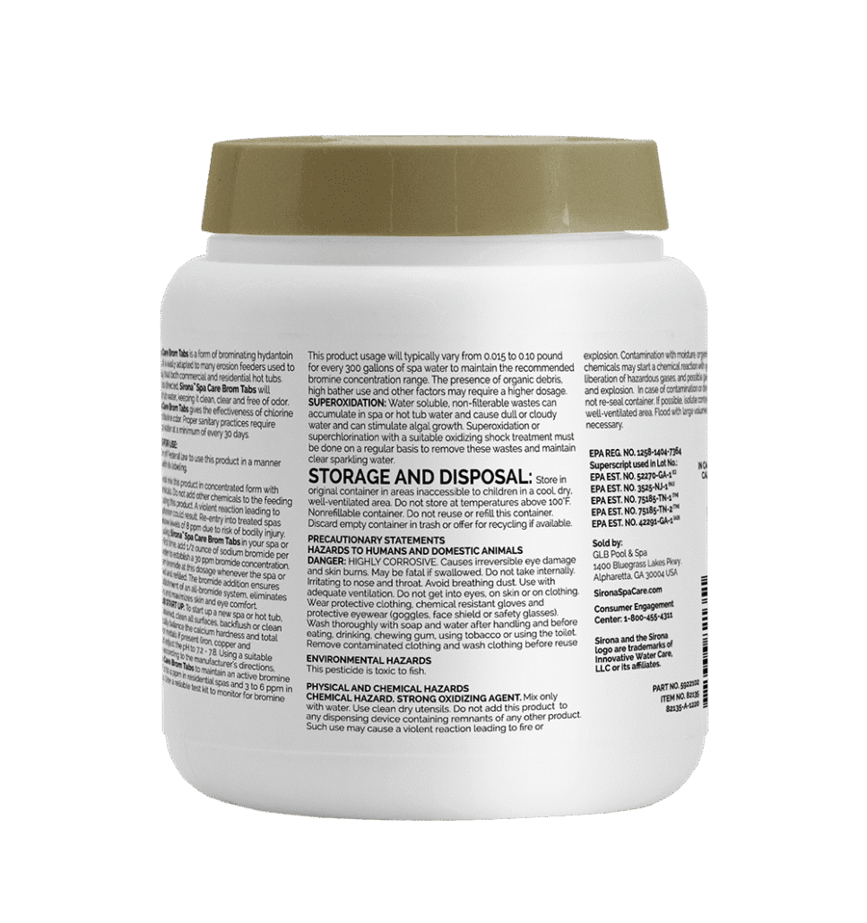 Sirona Spa Care Brom Tabs | Fiesta Pools and Spas